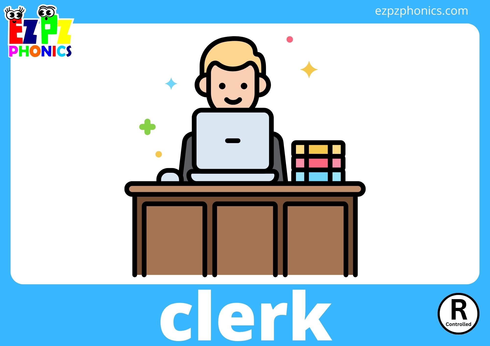 er R-Controlled One Syllable Words Phonics Flashcards with Images and ...