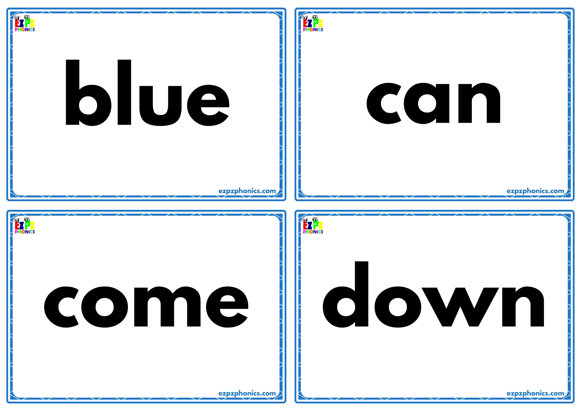 Dolch Sight Words Pre-Kindergarten Mini Flashcards Free PDF Download ...