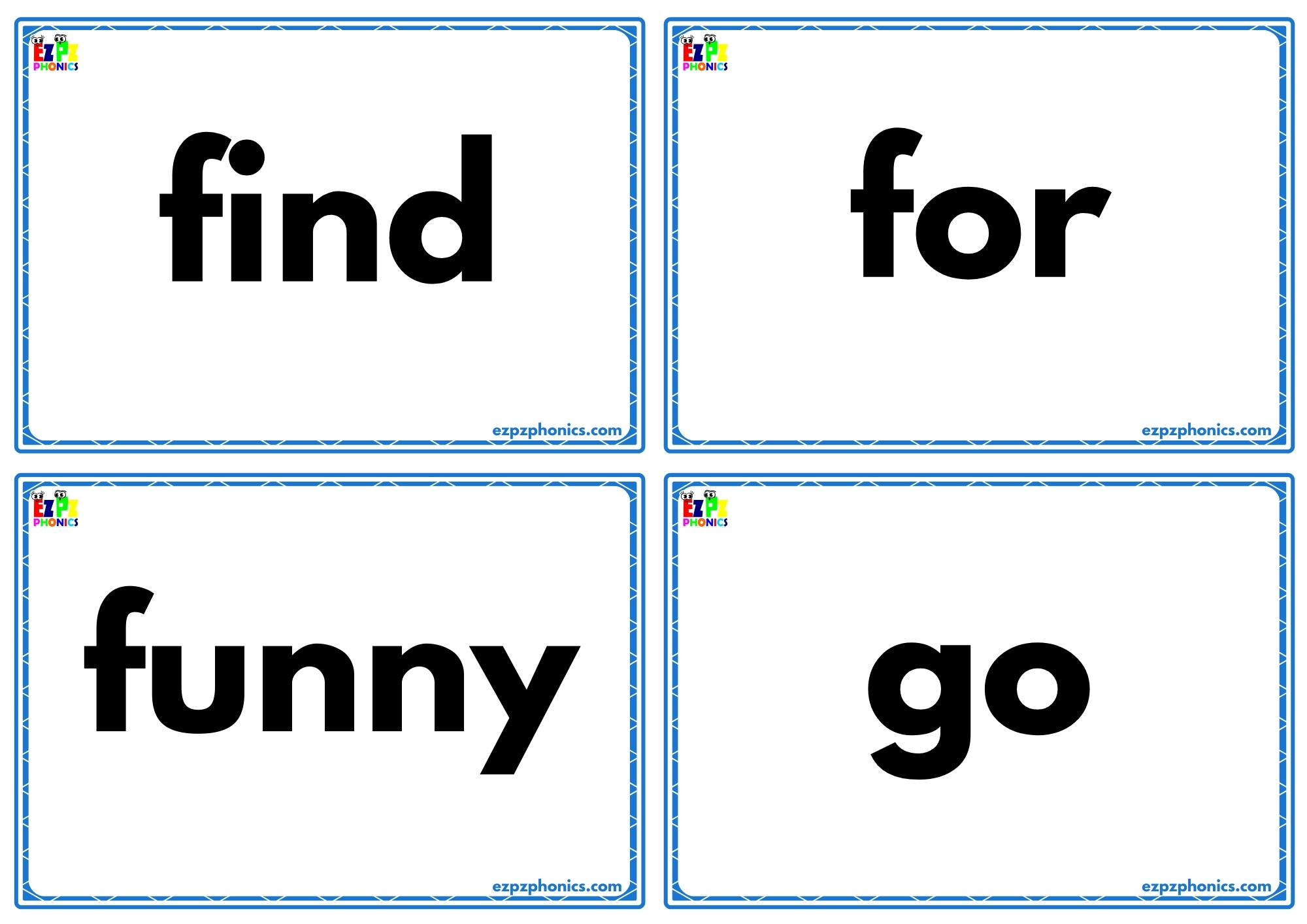 Dolch Sight Words Pre-Kindergarten Mini Flashcards Free PDF Download ...