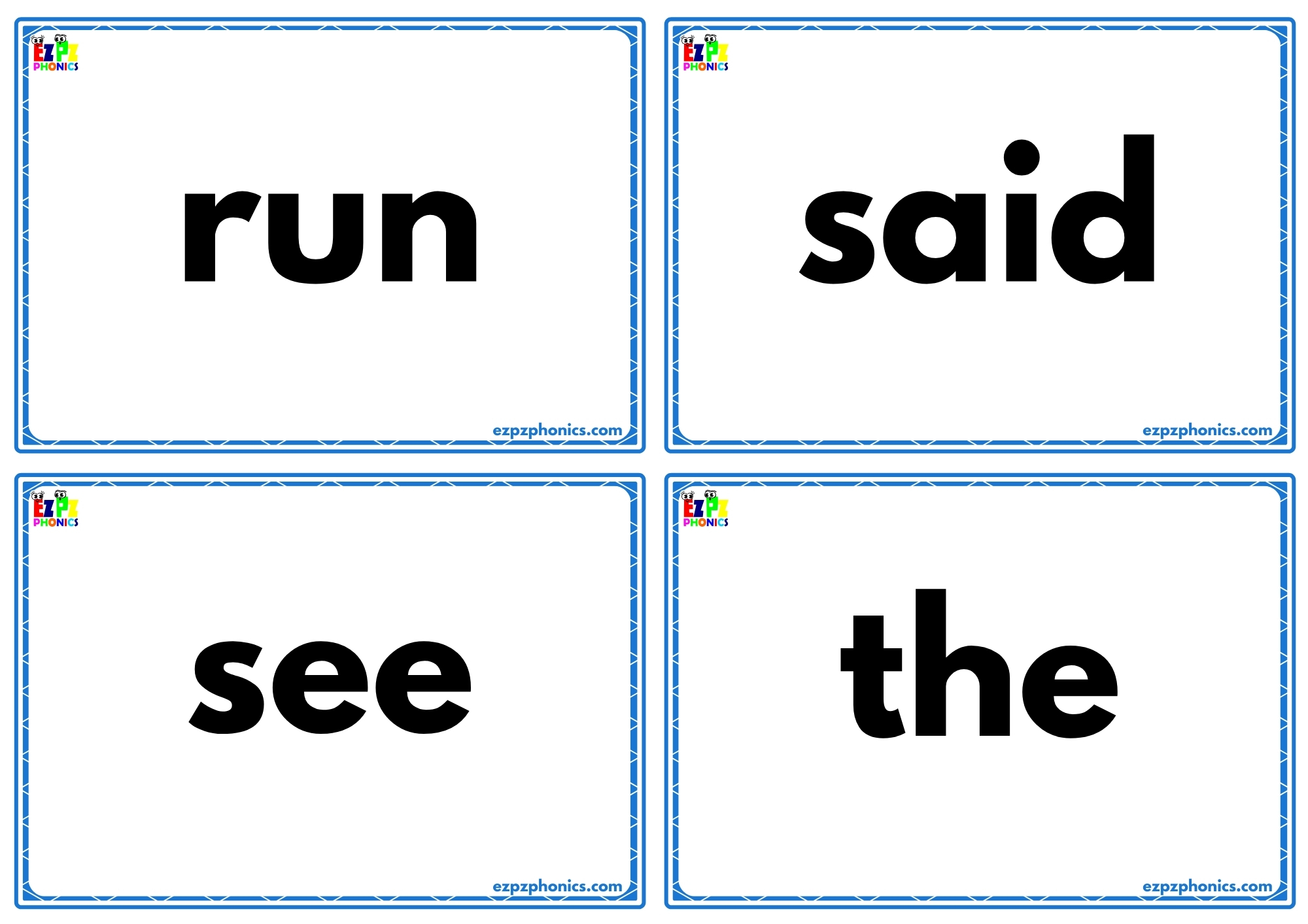 Dolch Sight Words Pre-Kindergarten Mini Flashcards Free PDF Download ...