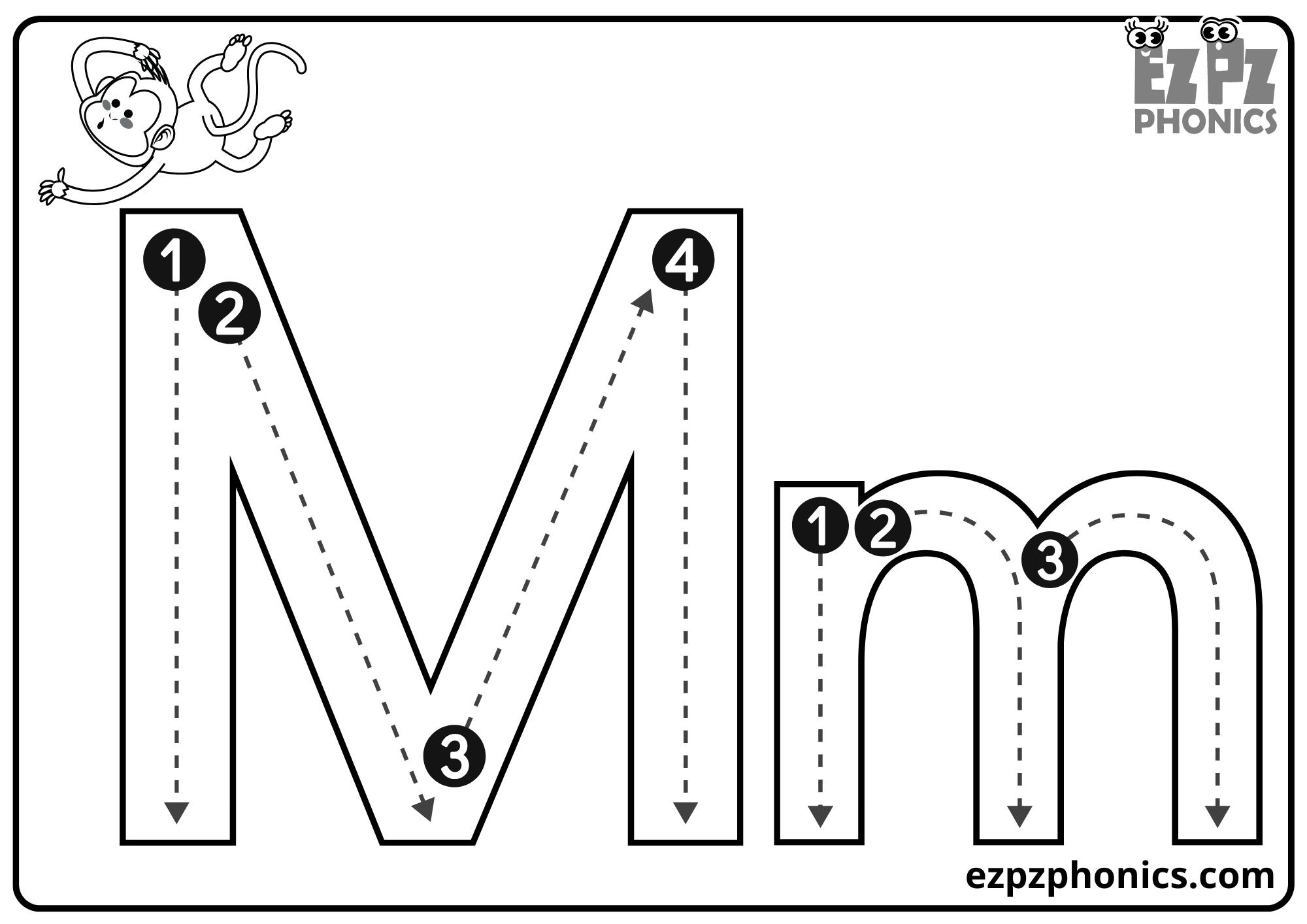 A to Z Full Page Free Printable Alphabet Tracing Cards Complete Set ...