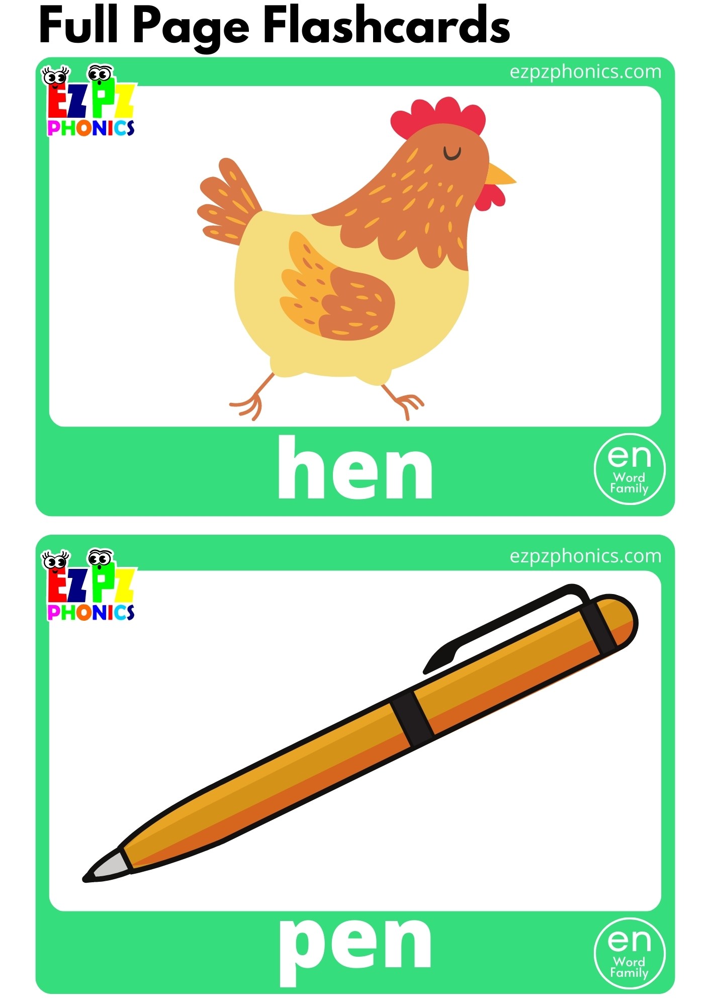 Letter L Words Phonics Flashcards with Images and Words Free Printable ...