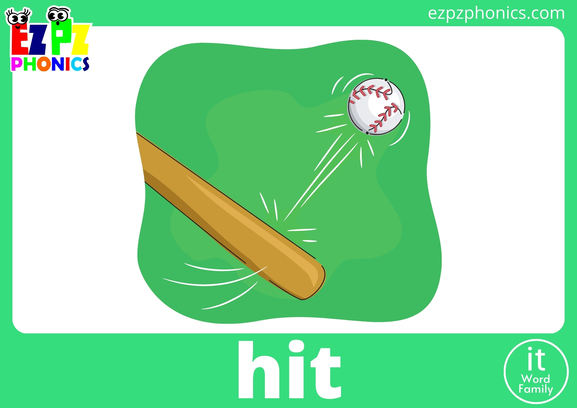 IT Word Family Full Page Flashcards With Words Free PDF Download or ...