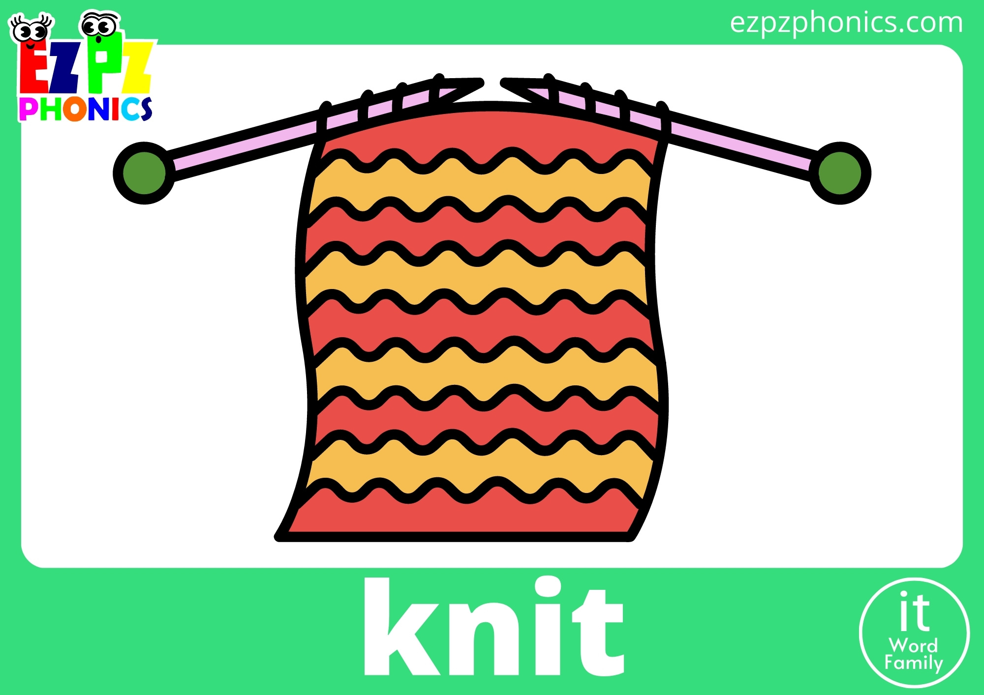 IT Word Family Full Page Flashcards With Words Free PDF Download or ...