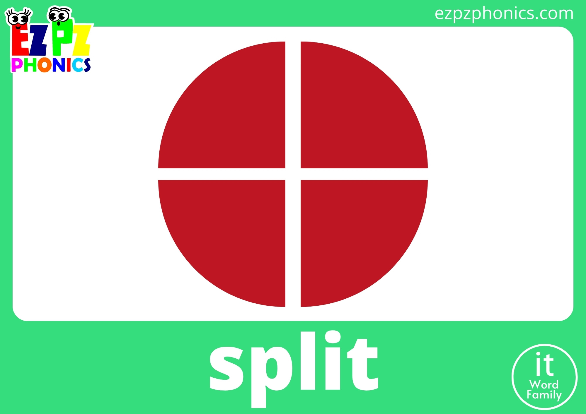 IT Word Family Full Page Flashcards With Words Free PDF Download or ...