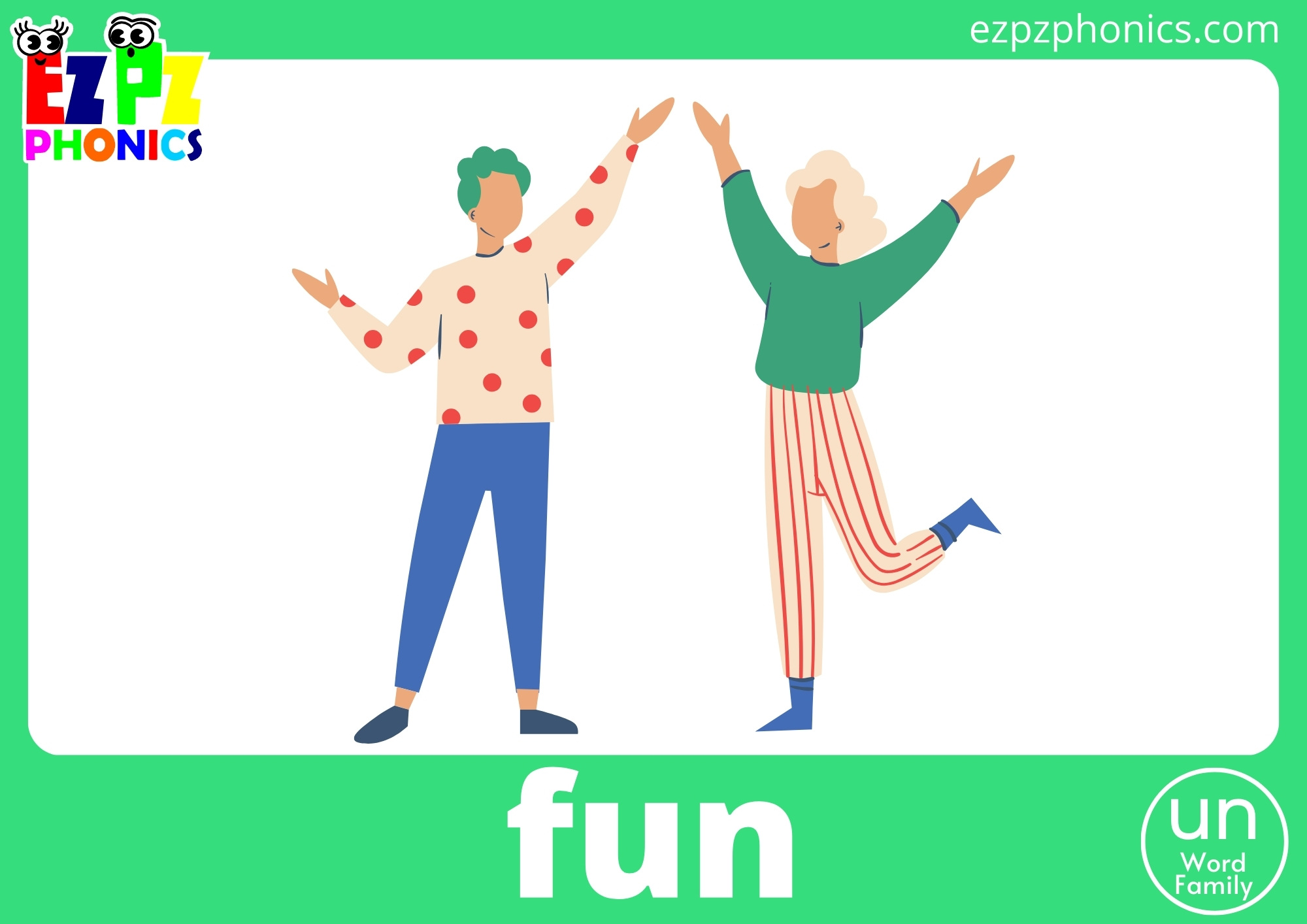 UN Word Family Flashcards With Words Phonics Letter Sounds Flashcards ...