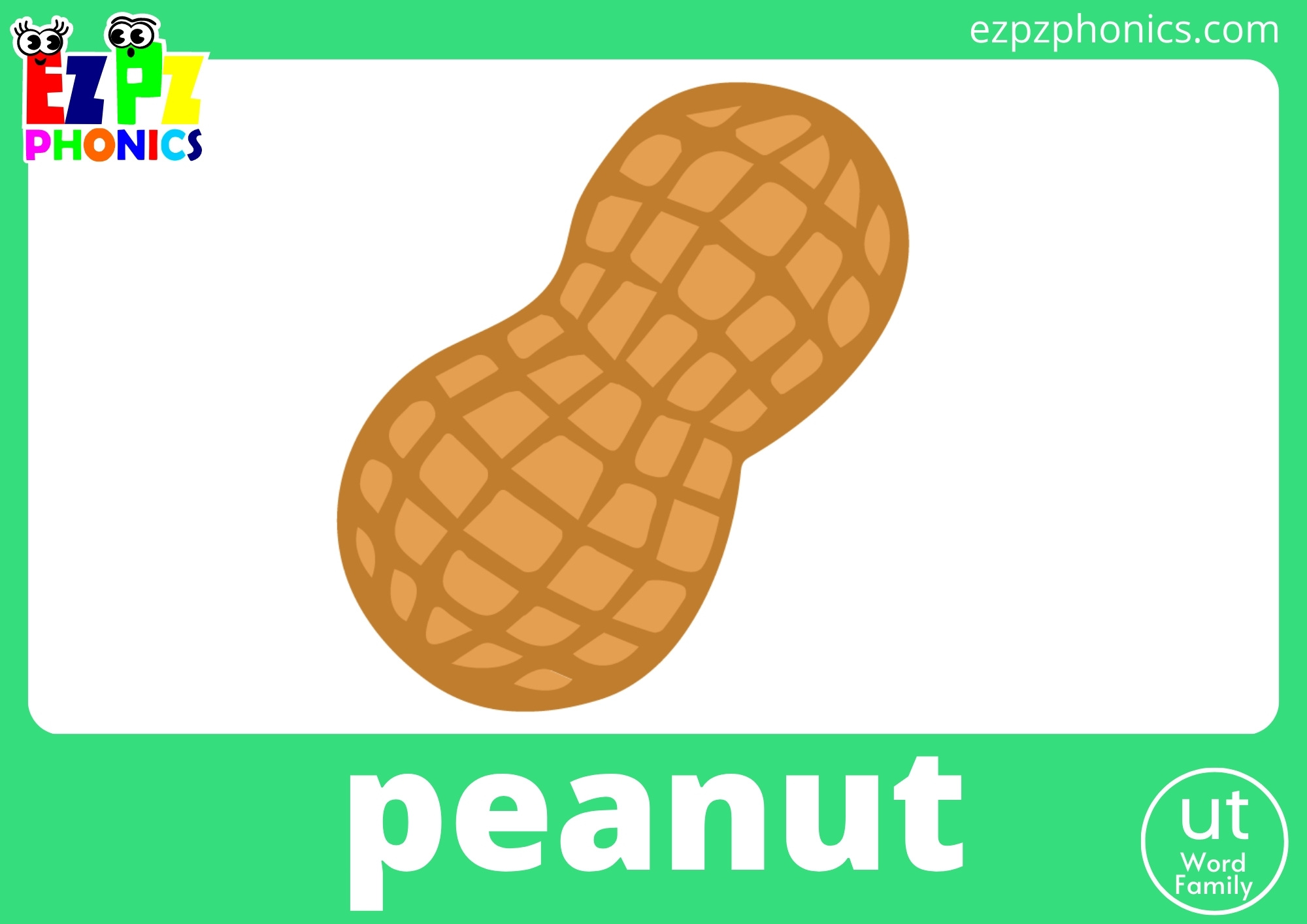 UT Word Family Flashcards With Words Phonics Letter Sounds Flashcards ...