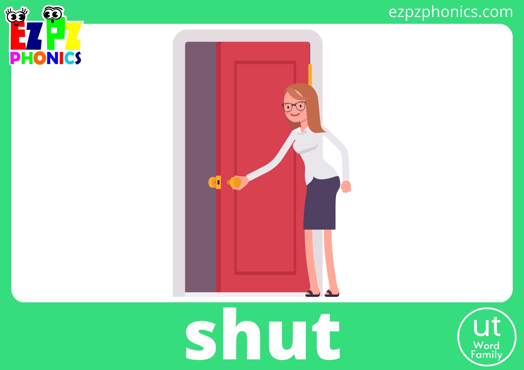 UT Word Family Flashcards With Words Phonics Letter Sounds Flashcards ...