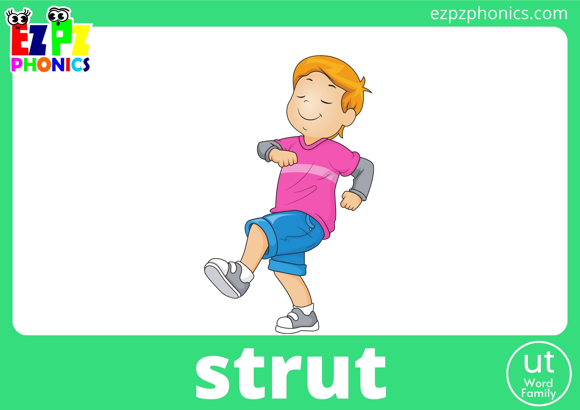 UT Word Family Flashcards With Words Phonics Letter Sounds Flashcards ...