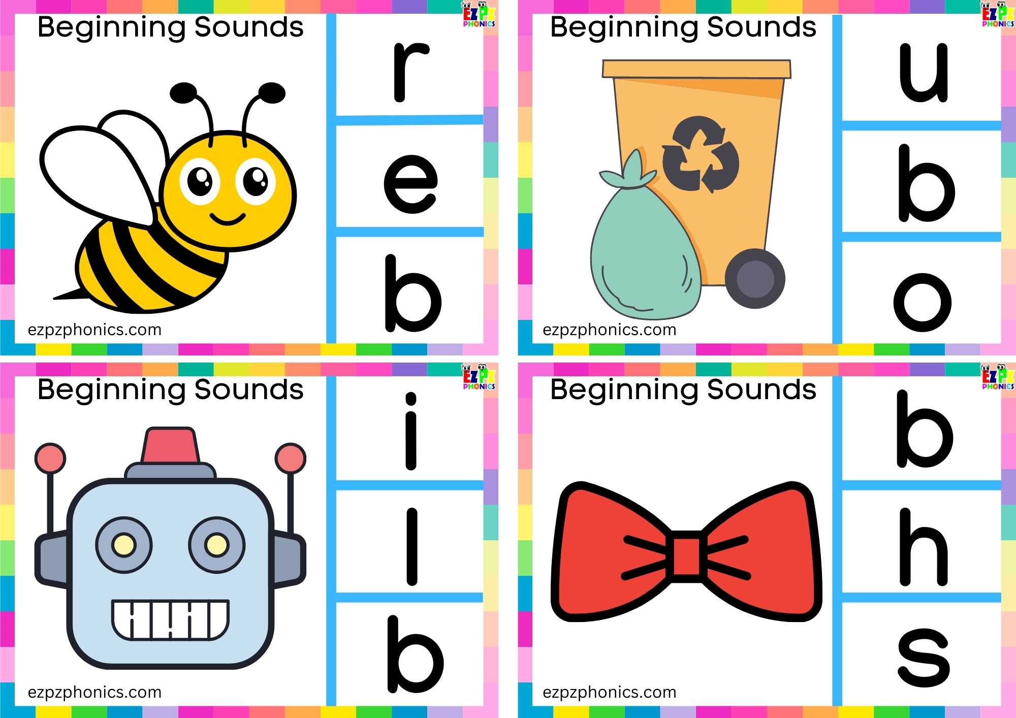 Letter B Look At The Image And Clip The Correct Letter Clip Card 2 ...
