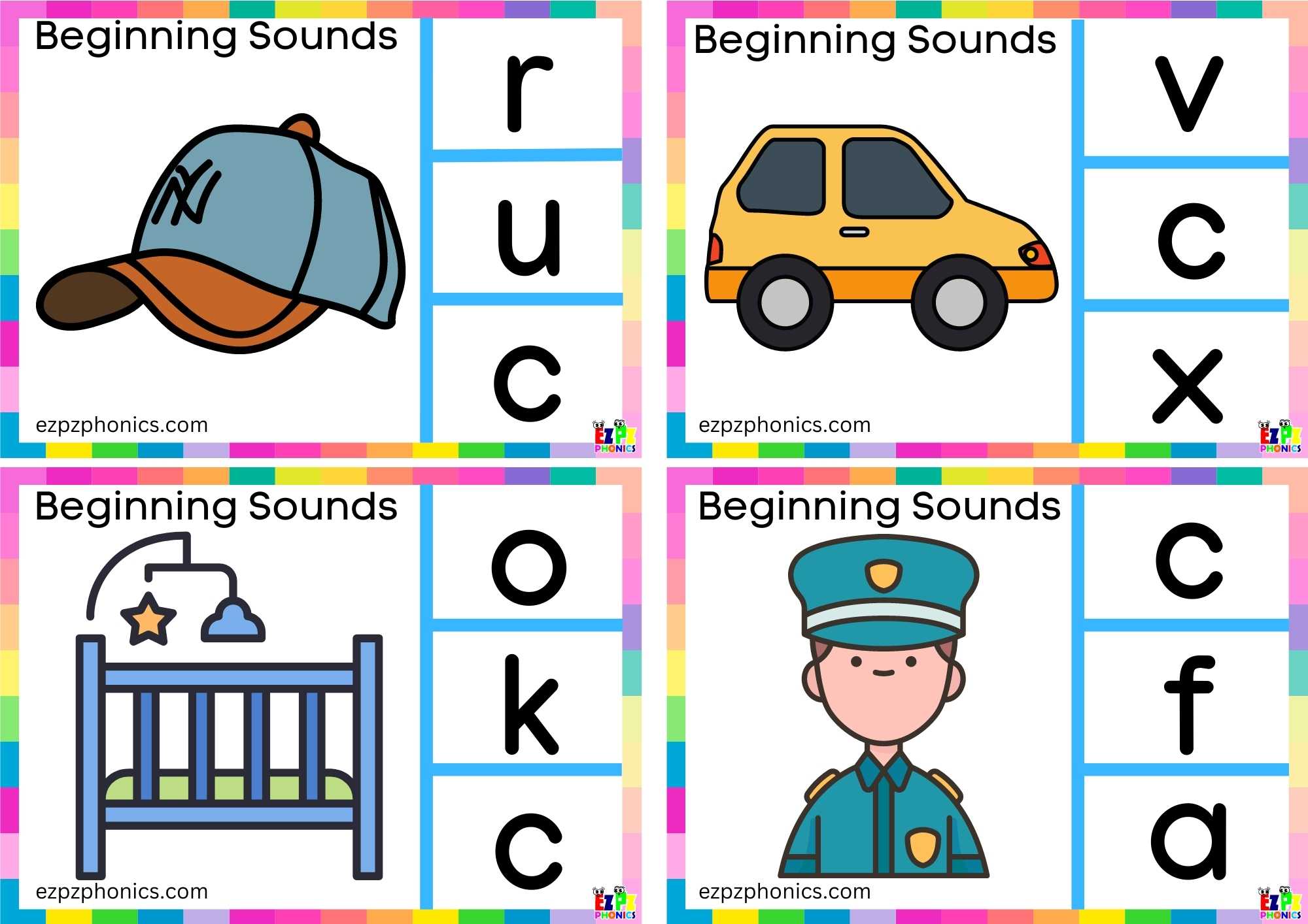 Letter C Look At The Image And Clip The Correct Letter Clip Card 2 ...