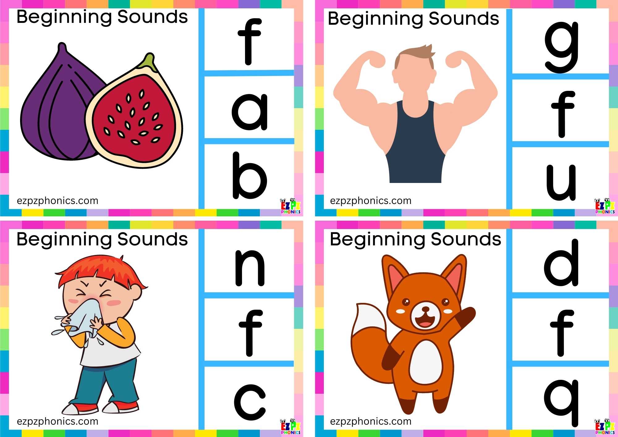 Letter F Look At The Image And Clip The Correct Letter Clip Card 1 ...