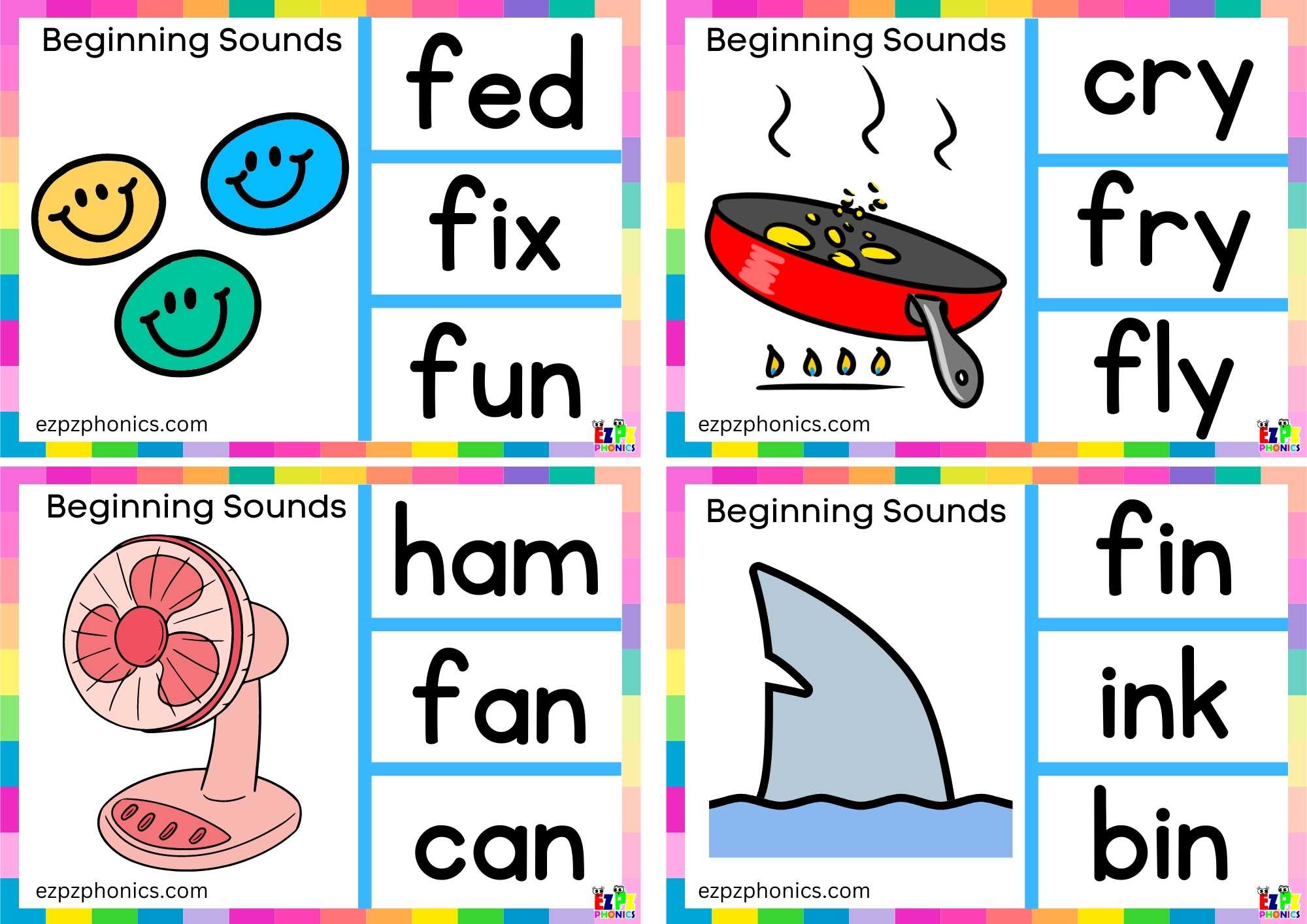 Letter F Look At The Image And Clip The Correct Word Clip Card 2 ...