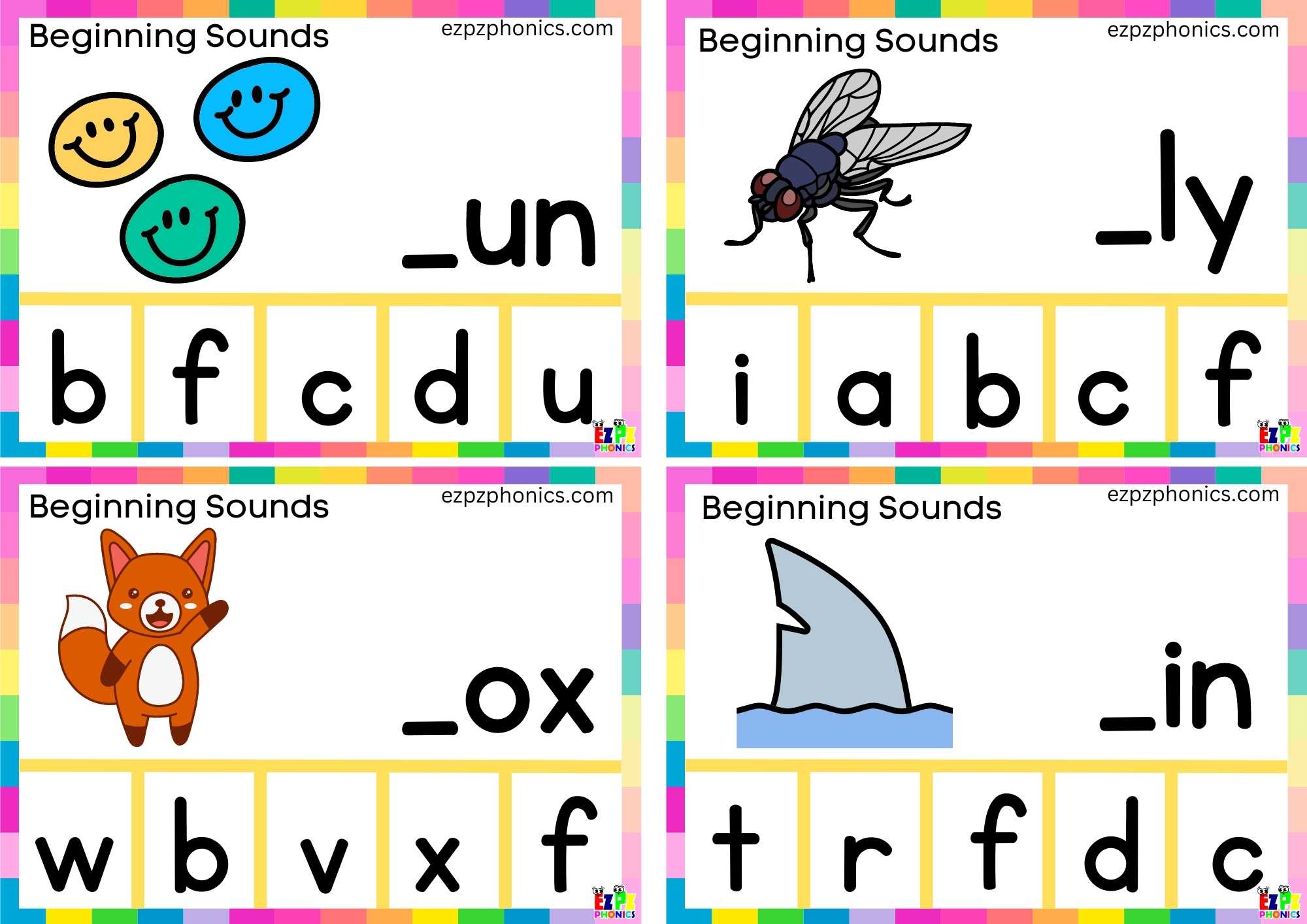 Letter F Finish The Word And Clip The Correct Letter 2 - ezpzphonics.com