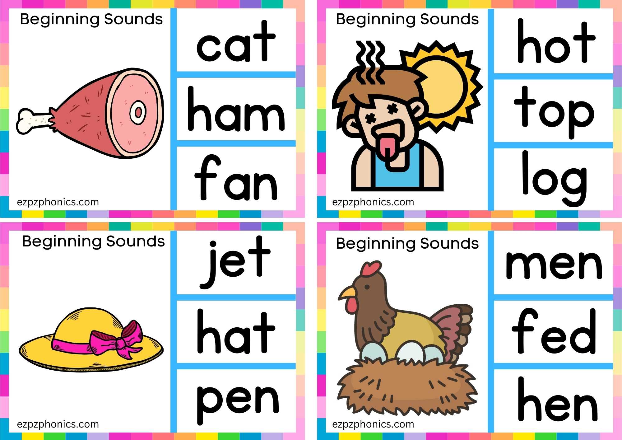 Letter H Look At The Image And Clip The Correct Word Group 1 ...