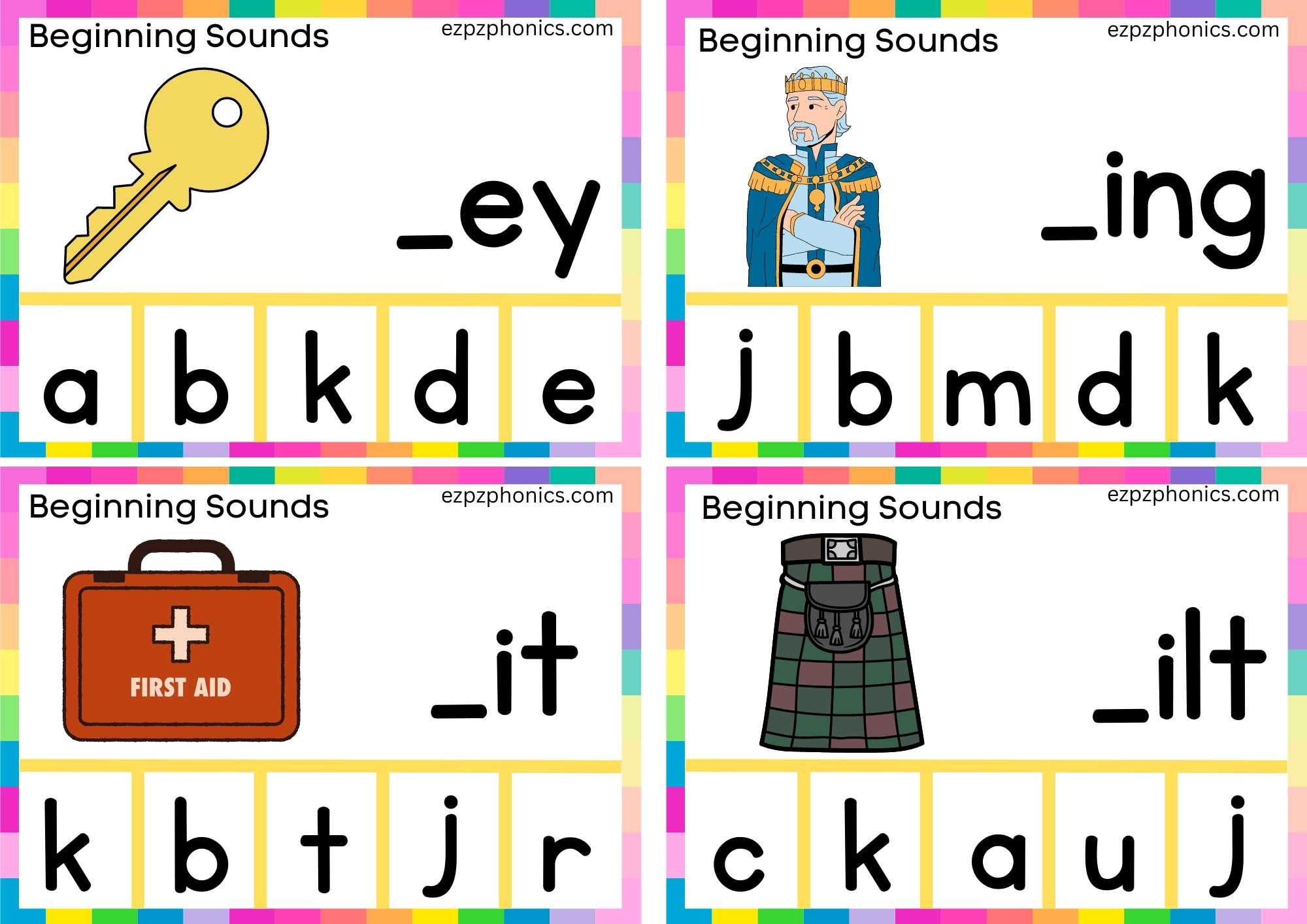 Letter K Finish The Word And Clip The Correct Letter Group 1 ...