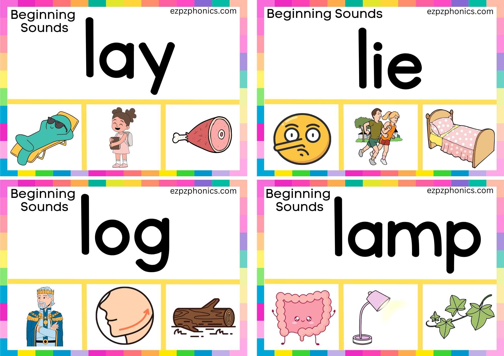 Letter L Read The Word And Clip The Correct Image Clip Card Group 1 ...