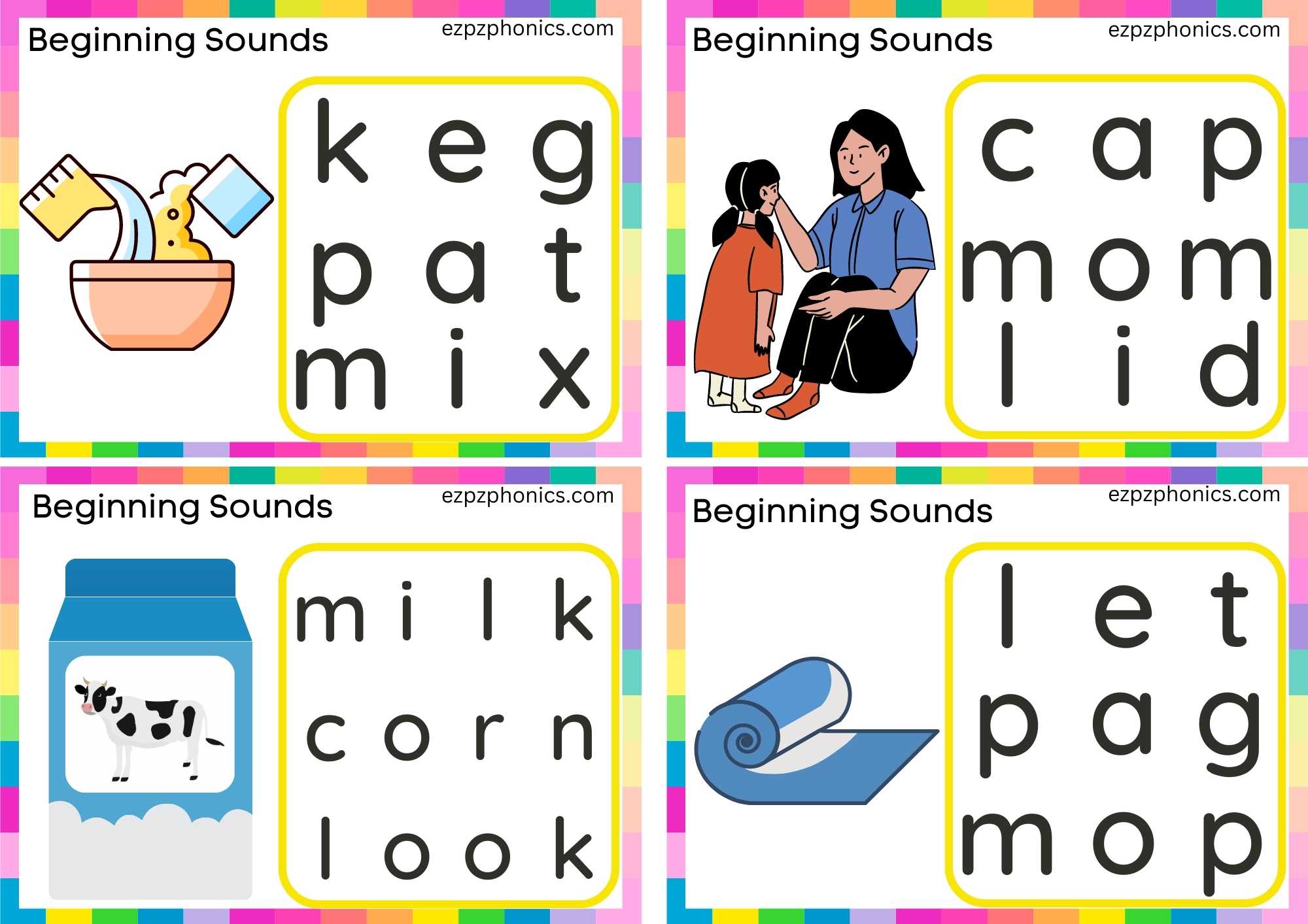 Letter M Word Search Group 2 - ezpzphonics.com