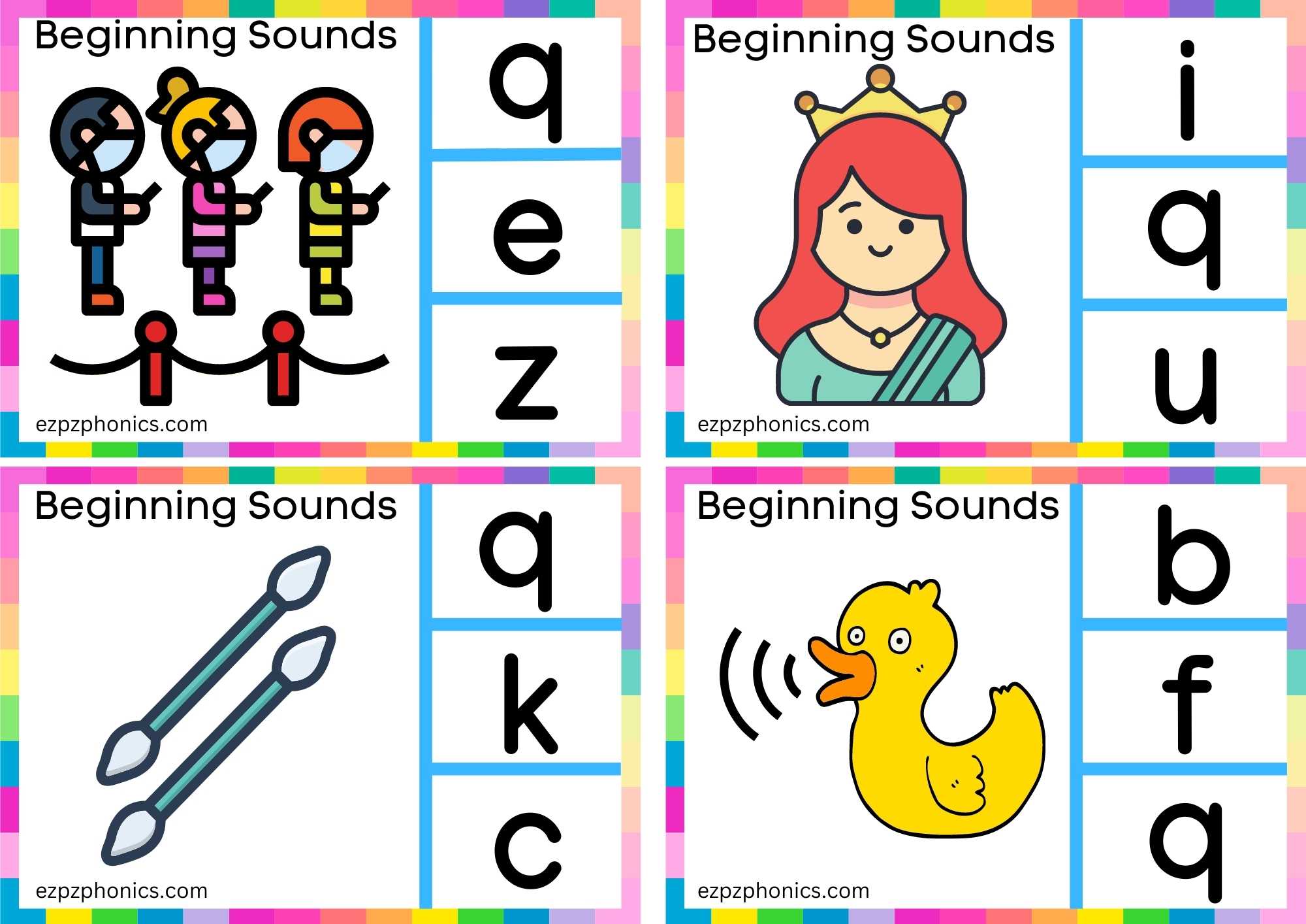 Letter Q Look At The Image And Clip The Correct Letter Clip Group 1 ...