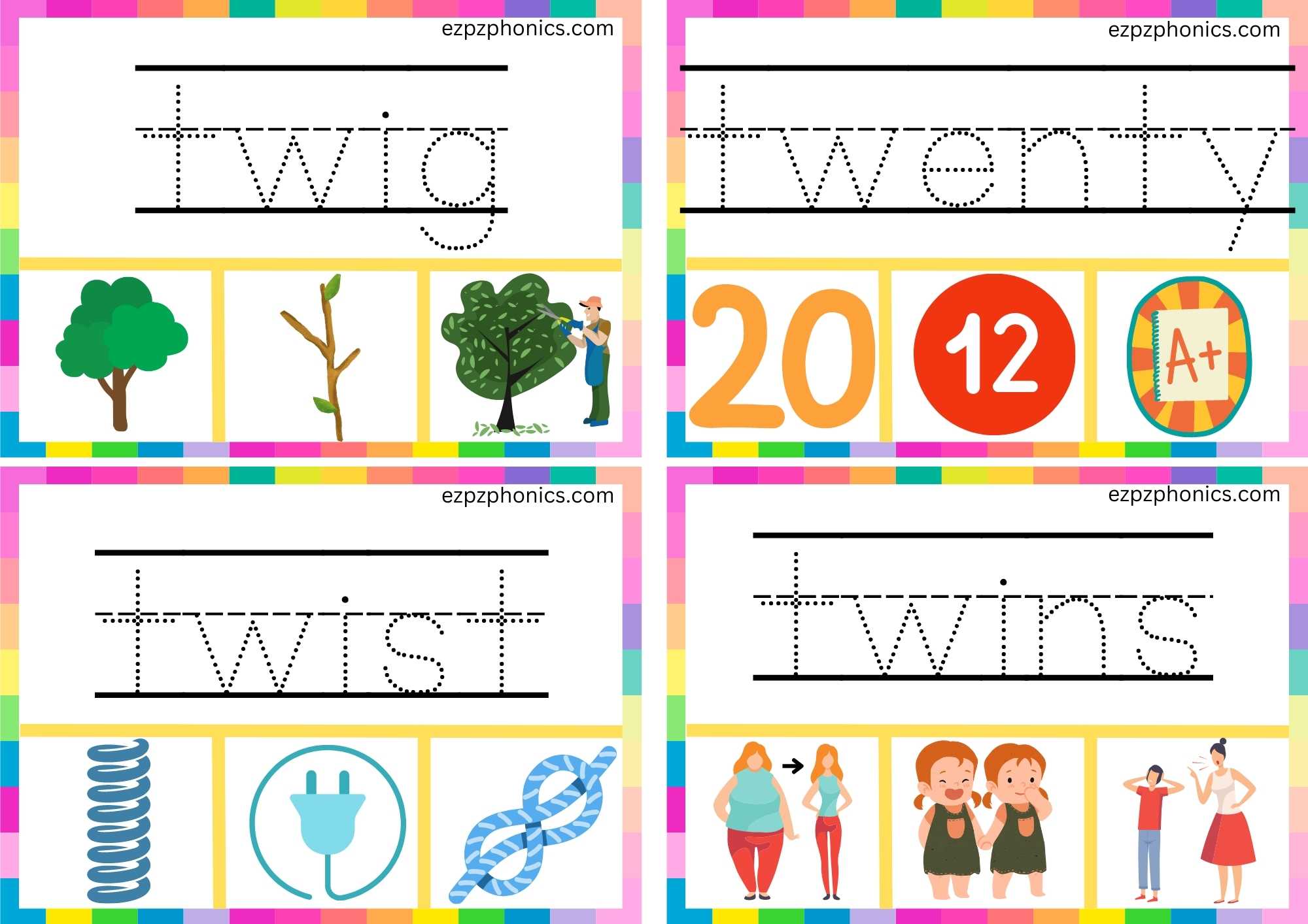 DR Beginning Blends Clip Cards Read The Words And Clip The Correct ...