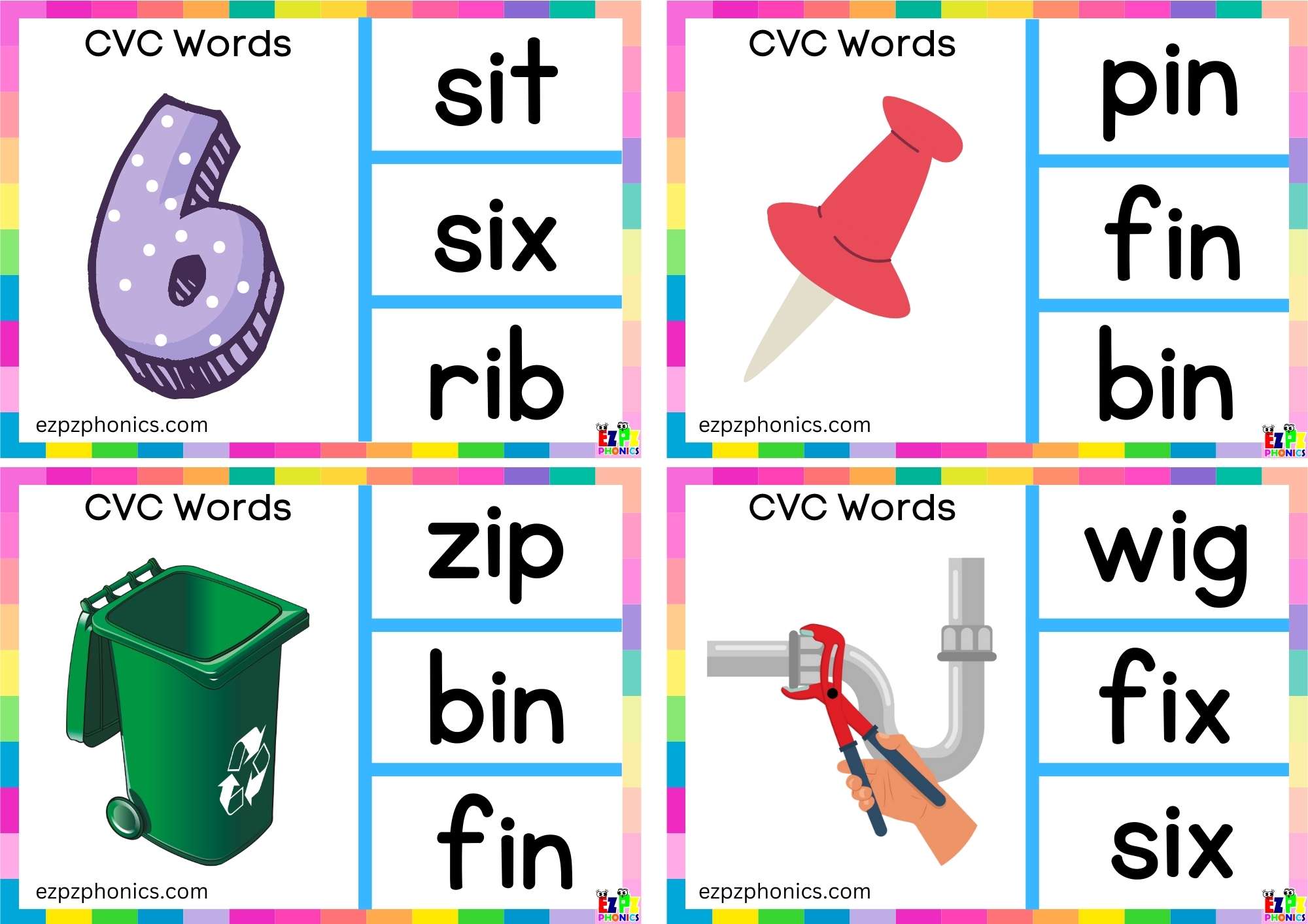 Short i Vowel CVC words Look at the image and clip the correct word 2 ...