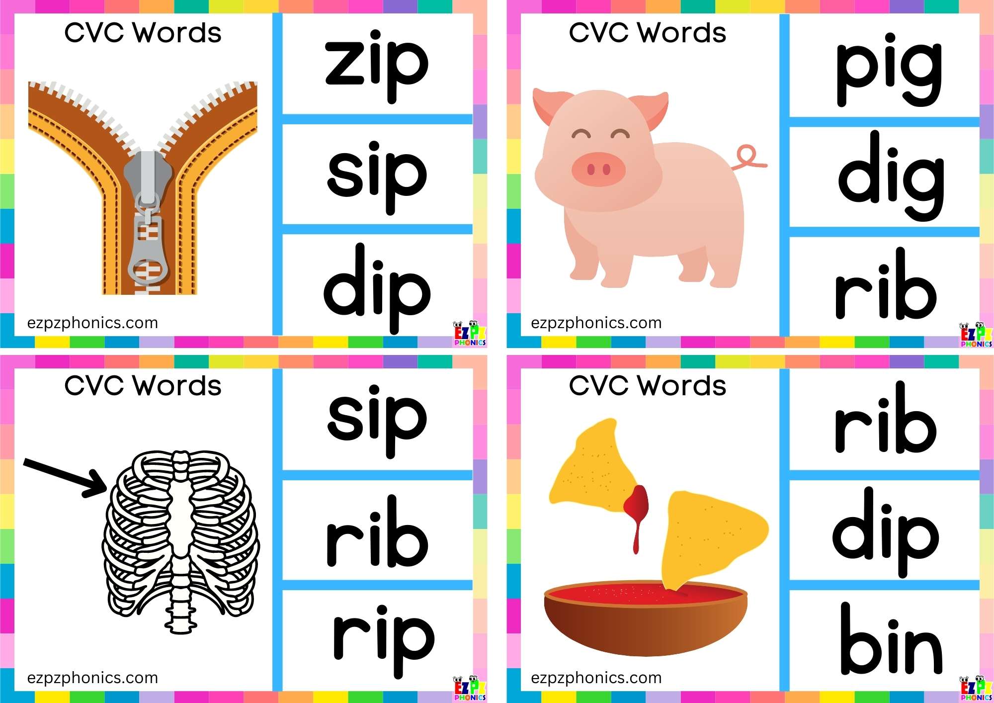 Short i Vowel CVC words Look at the image and clip the correct word 4 ...