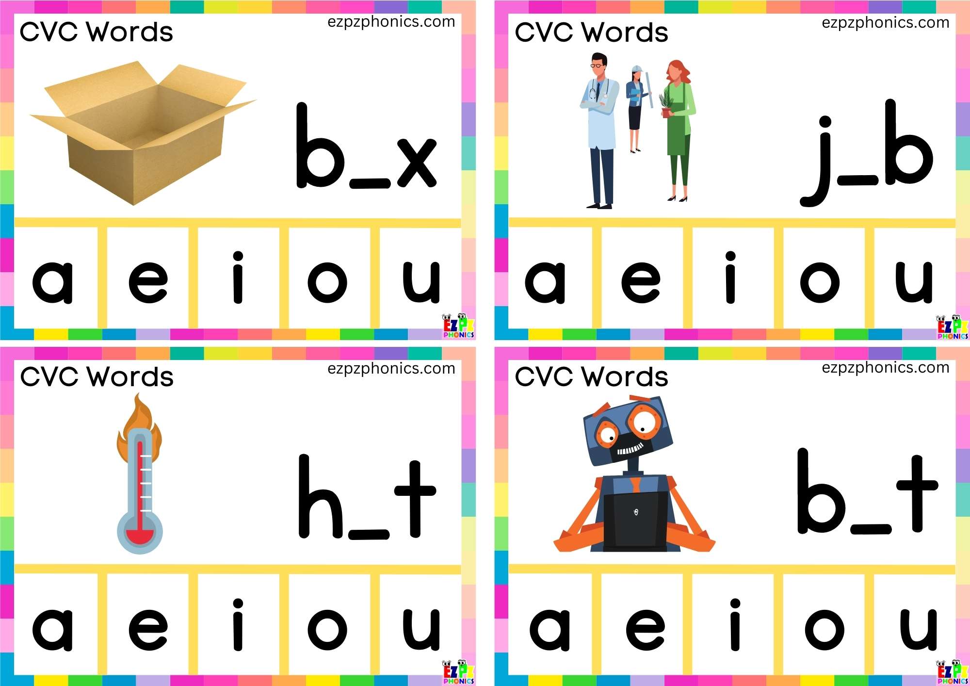 Short o Vowel CVC words Finish the word and clip the correct letter 1 ...
