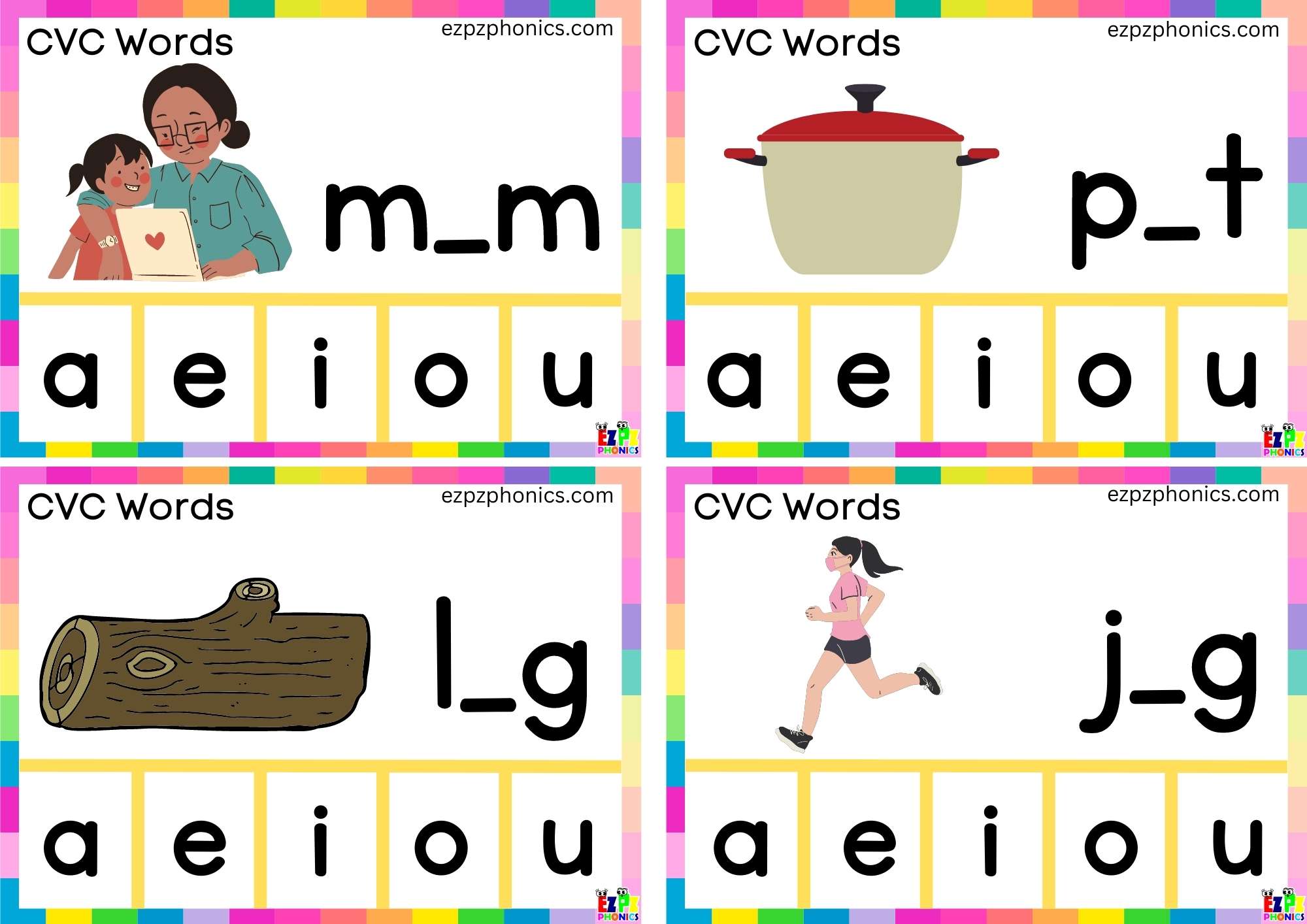 Short o Vowel CVC words Finish the word and clip the correct letter 4 ...