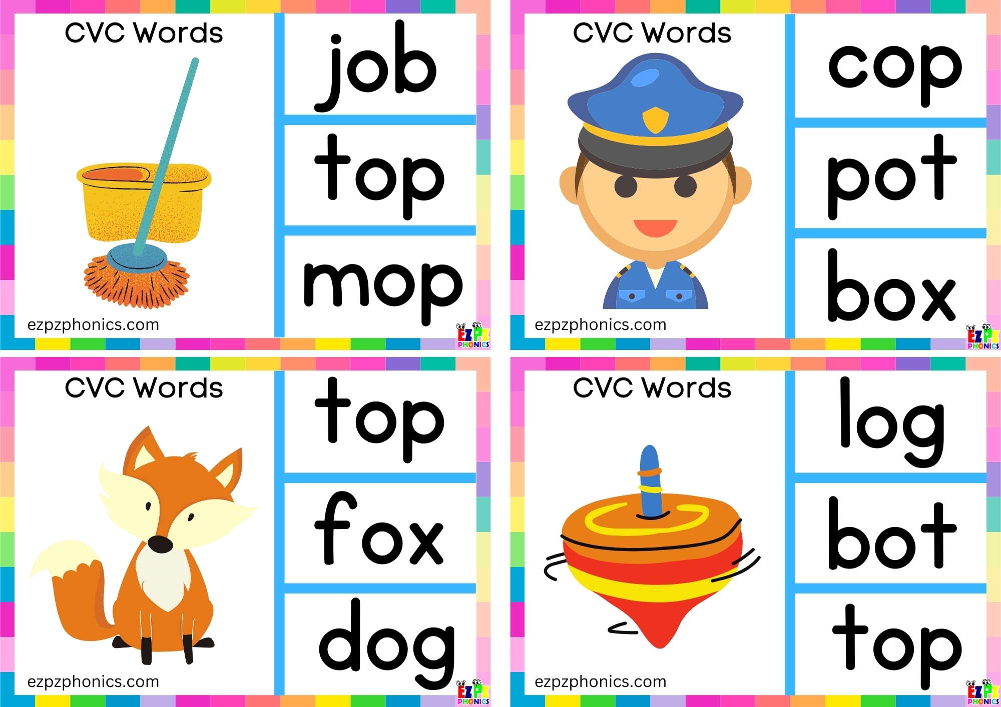 Short o Vowel CVC words Look at the image and clip the correct word 4 ...