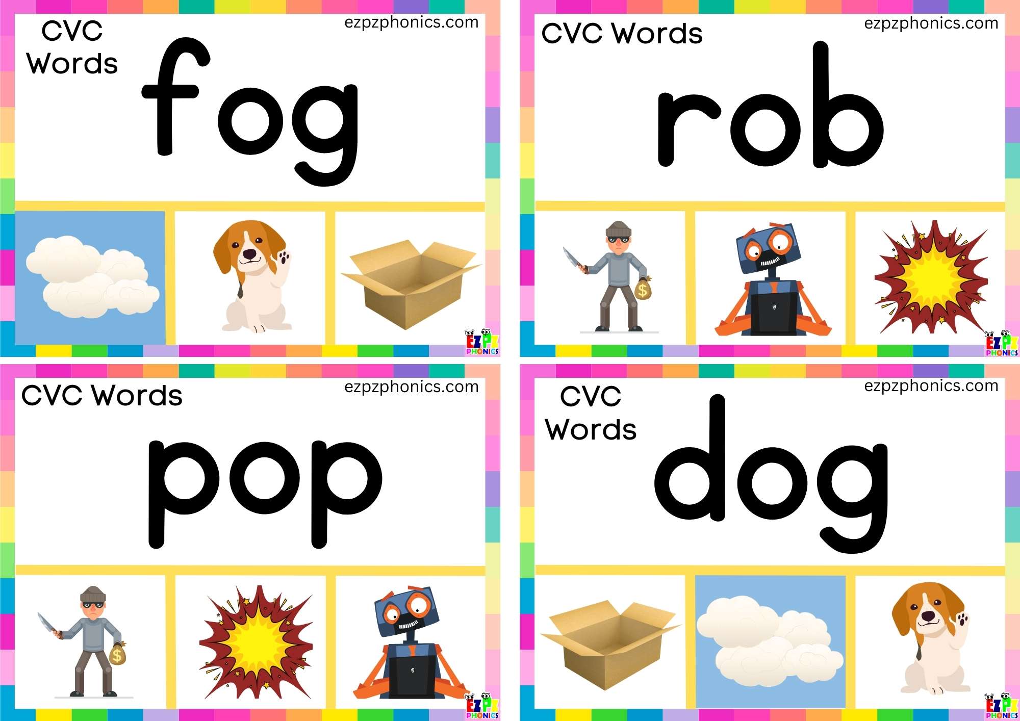 Short o Vowel CVC words Read the word and clip the image 3 ...