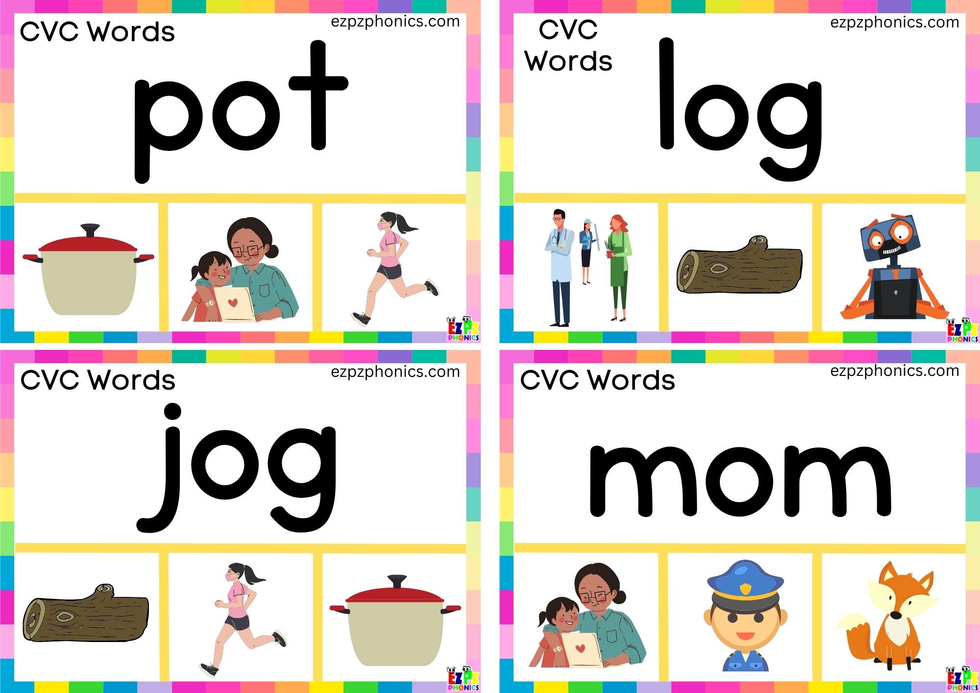 Short o Vowel CVC words Read the word and clip the image 4 ...