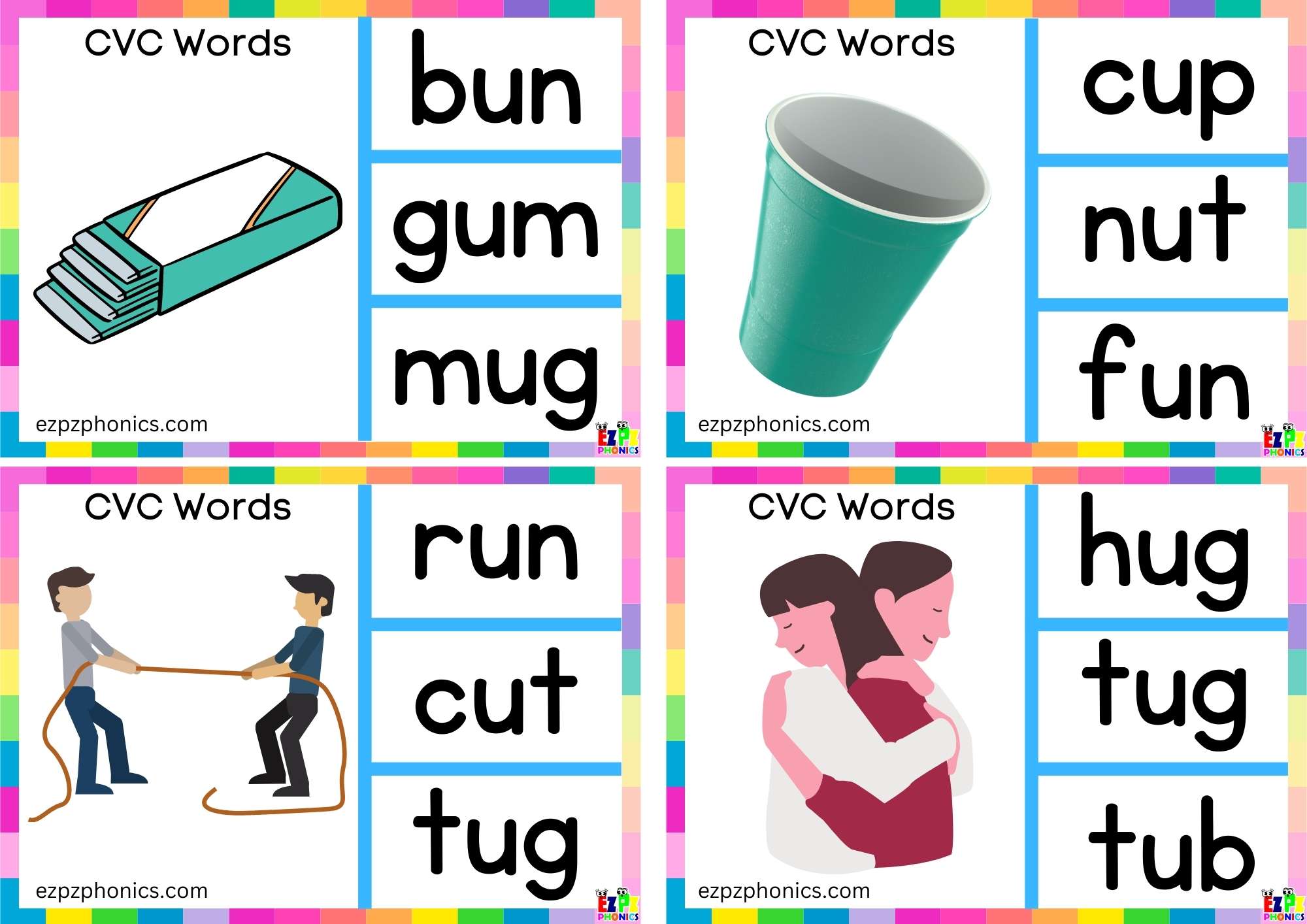 Short u Vowel CVC words Look at the image and clip the correct word ...