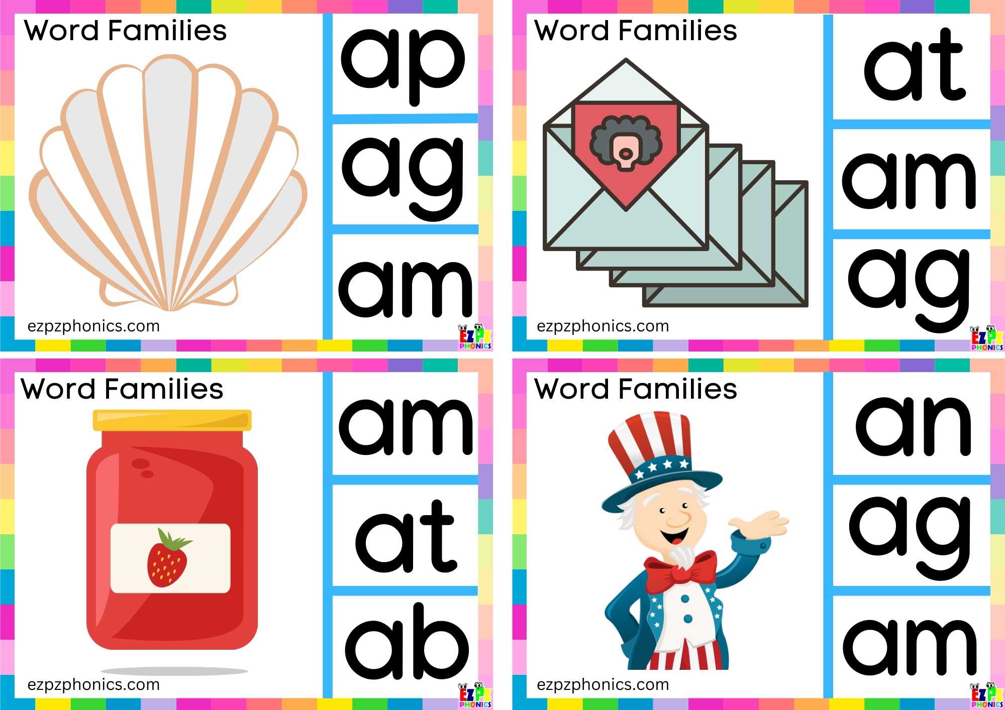 am Word Family - ezpzphonics.com