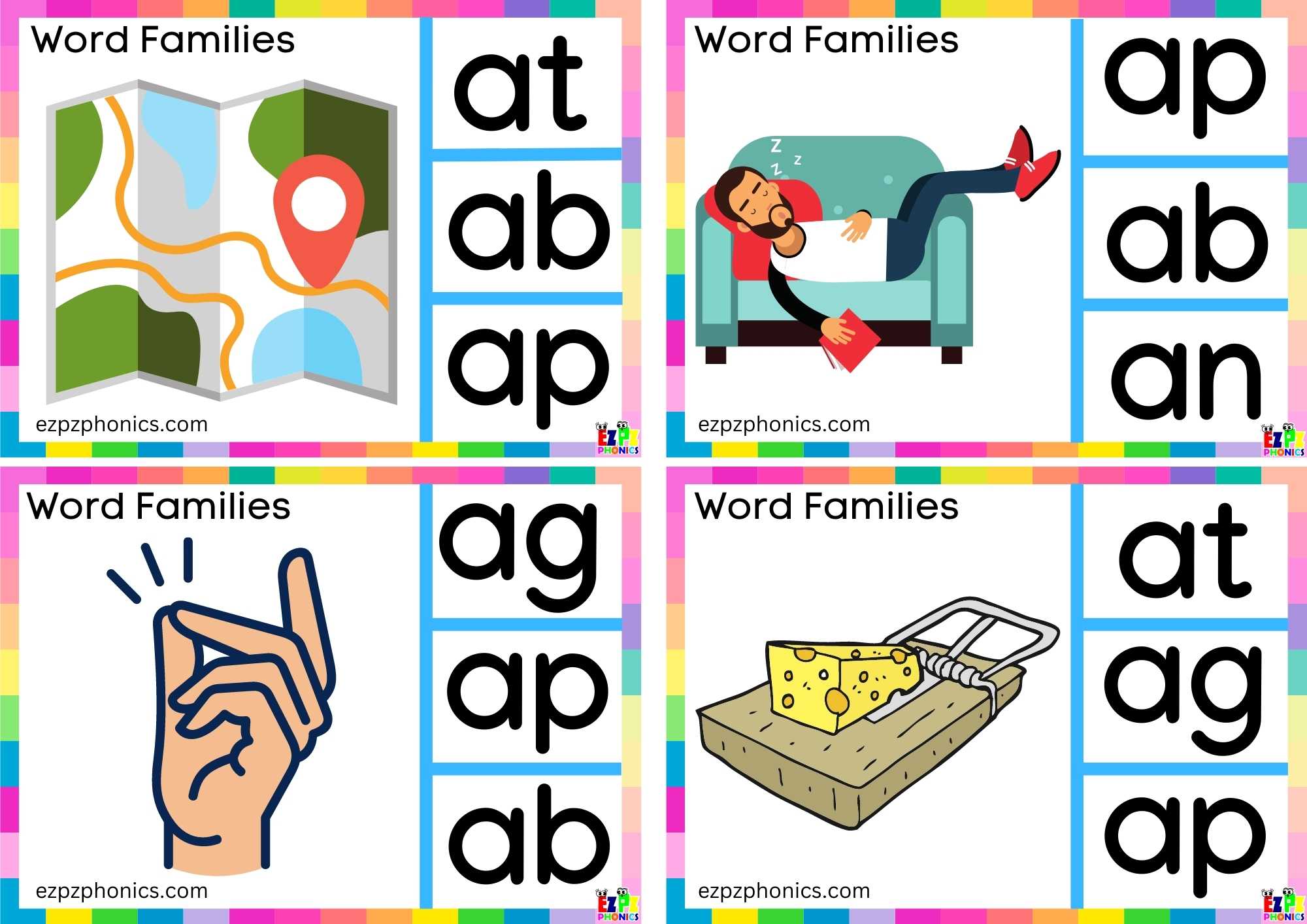 Word Family ap Look at the image and clip the correct letters clip ...