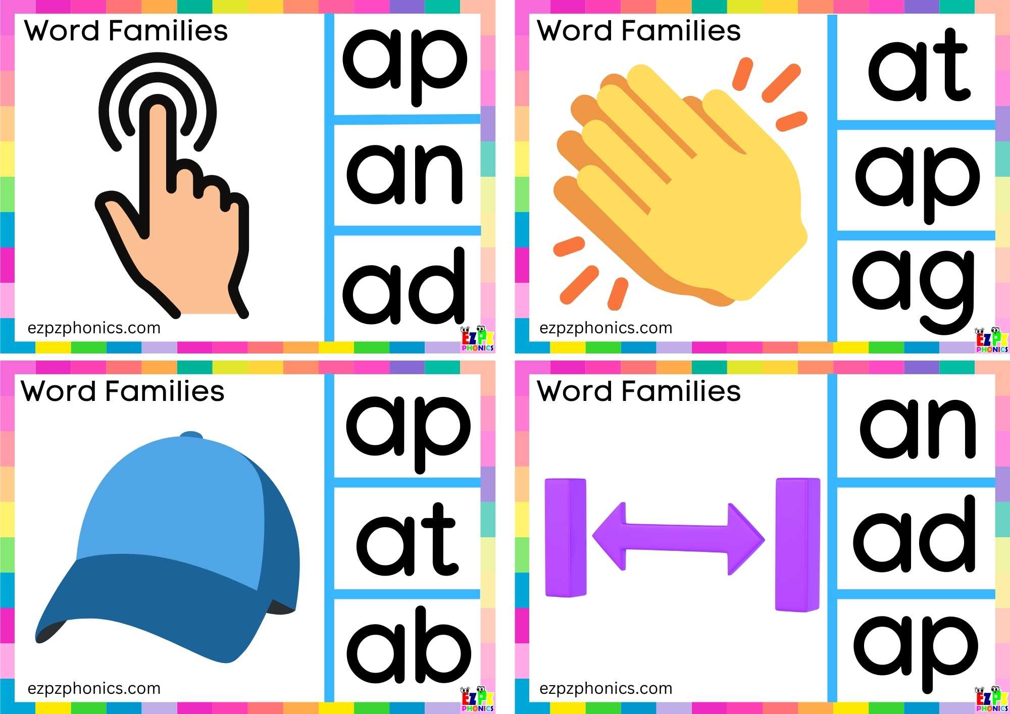 Word Family ap Look at the image and clip the correct letters clip ...