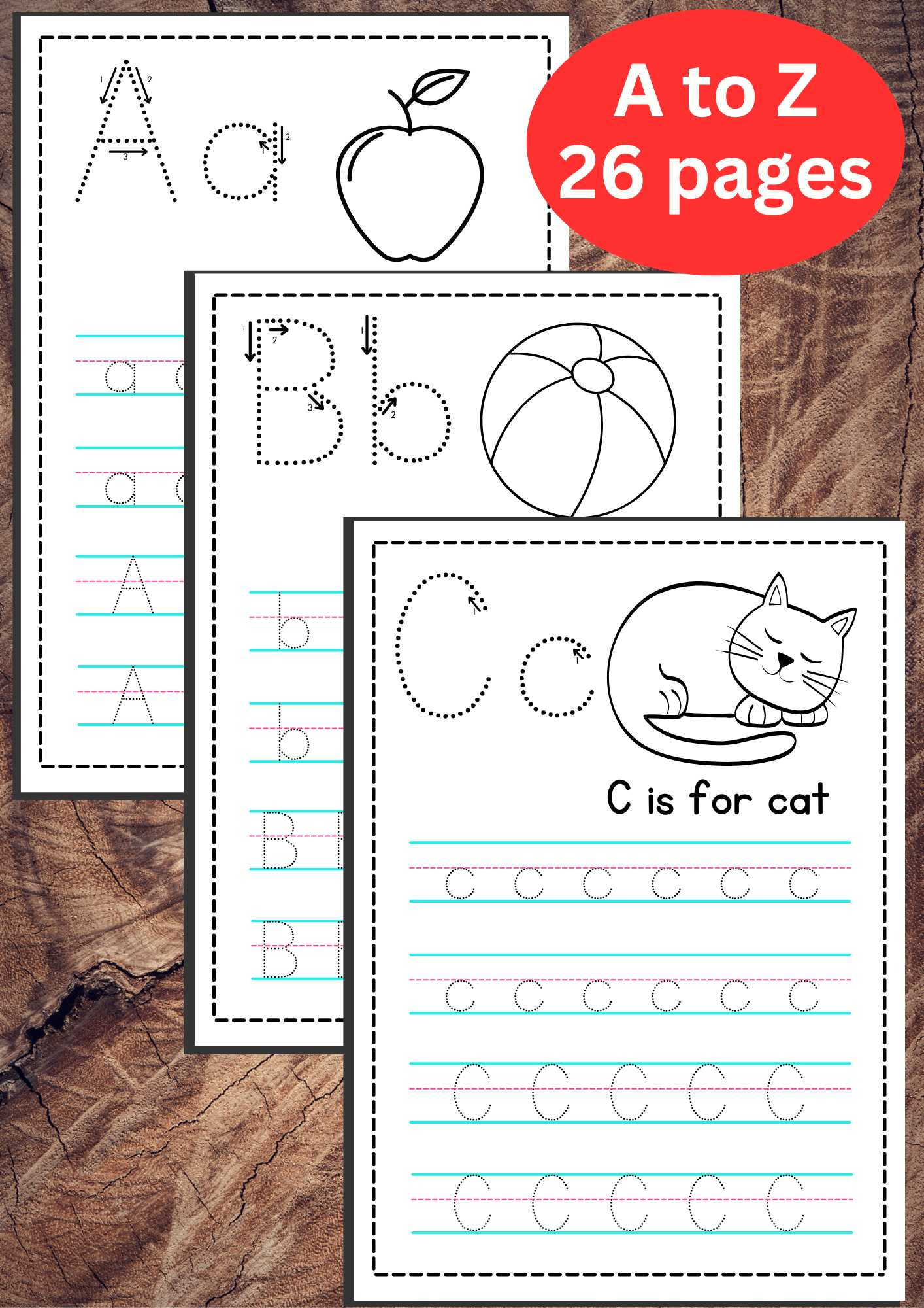 ABC Tracing Worksheets. Contains all letters from a to z. Free PDF ...