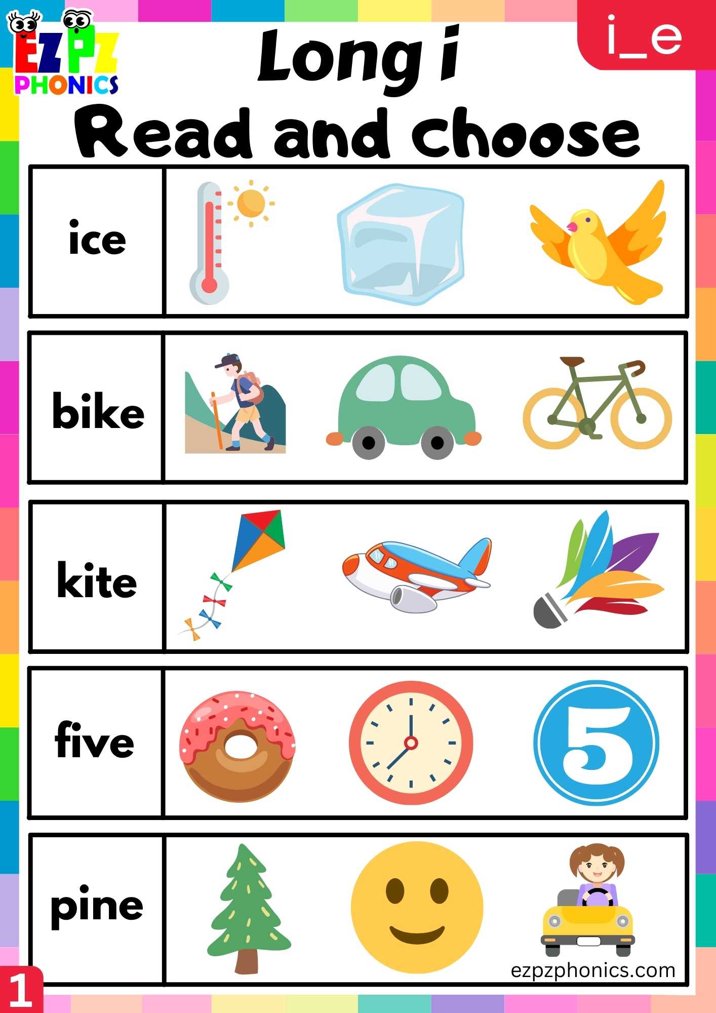 Long I Phonics Worksheets Phonics Worksheets For UKG Download Free