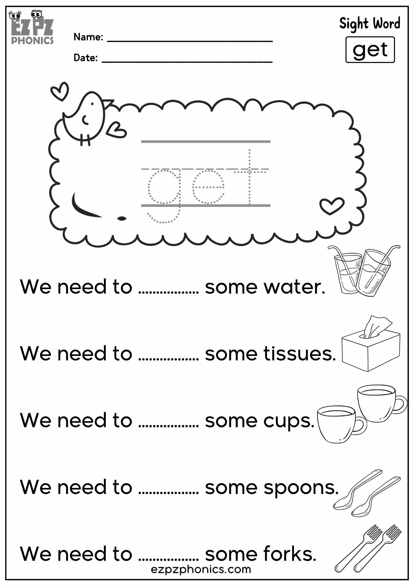 Sight Word Sentences Kindergarten - ezpzphonics.com