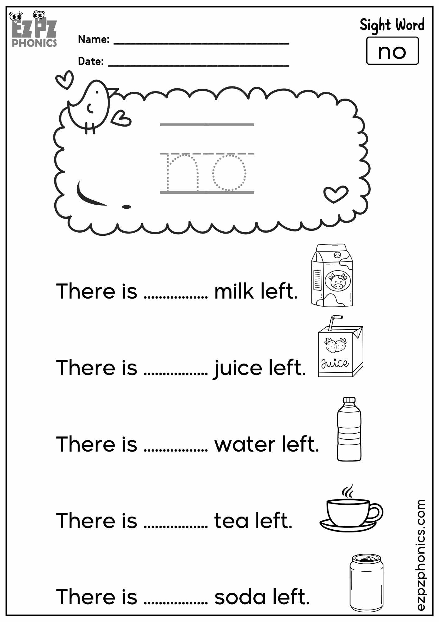 Sight Word Sentences Kindergarten - ezpzphonics.com